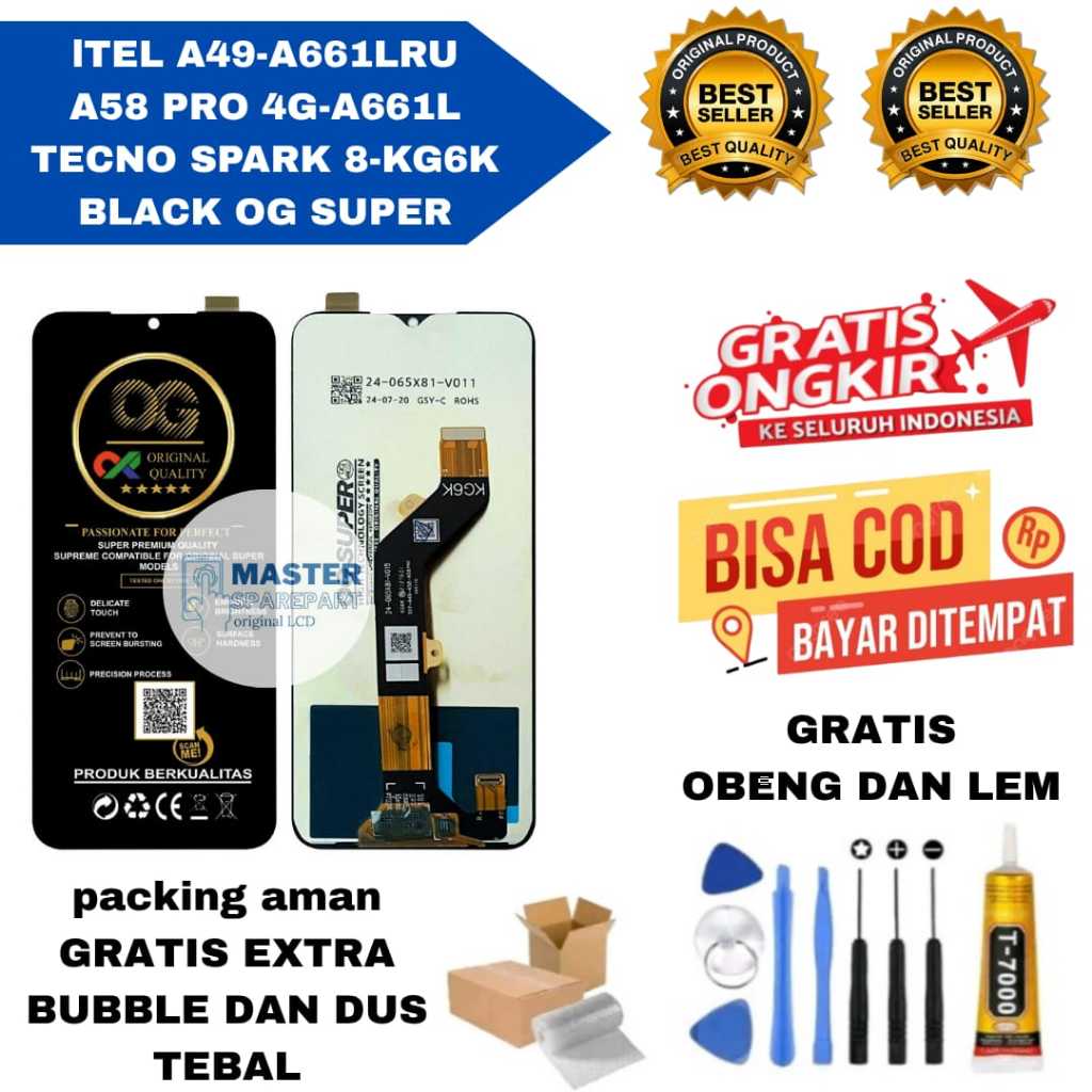 Jual LCD KOMPATIBEL UNTUK OG SUPER ITEL A49-A661LRU / A58 PRO 4G-A661L ...