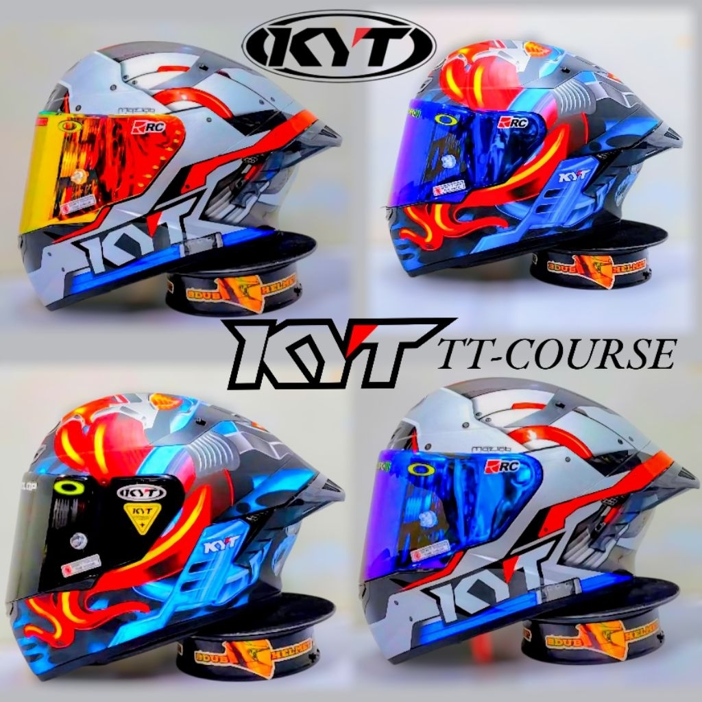 Jual Helm KYT TT course ratapark monkey paket ganteng original KYT | Shopee Indonesia