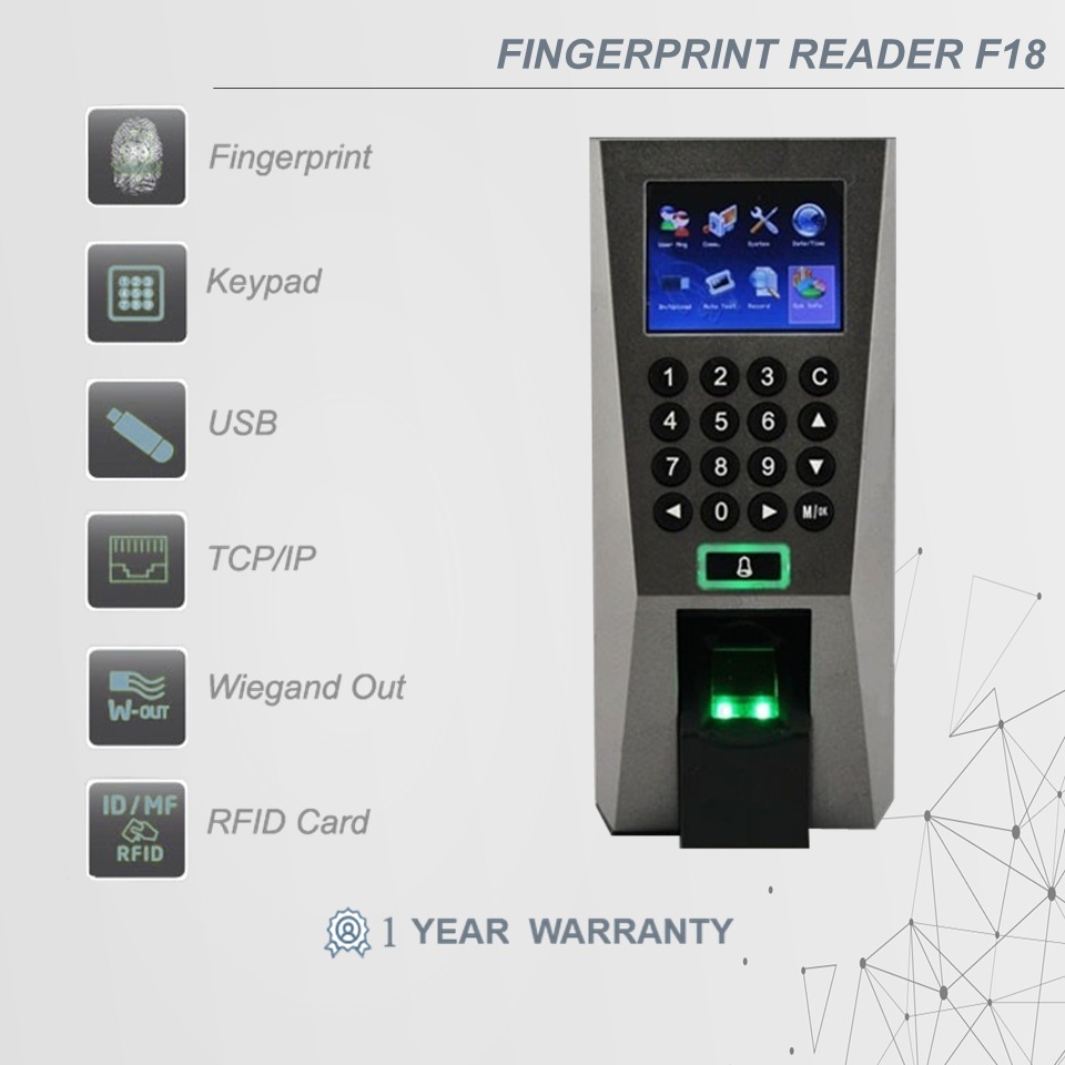 Jual Fingerprint F18, Mesin Absensi Access Control, Akses Pintu RFID ...