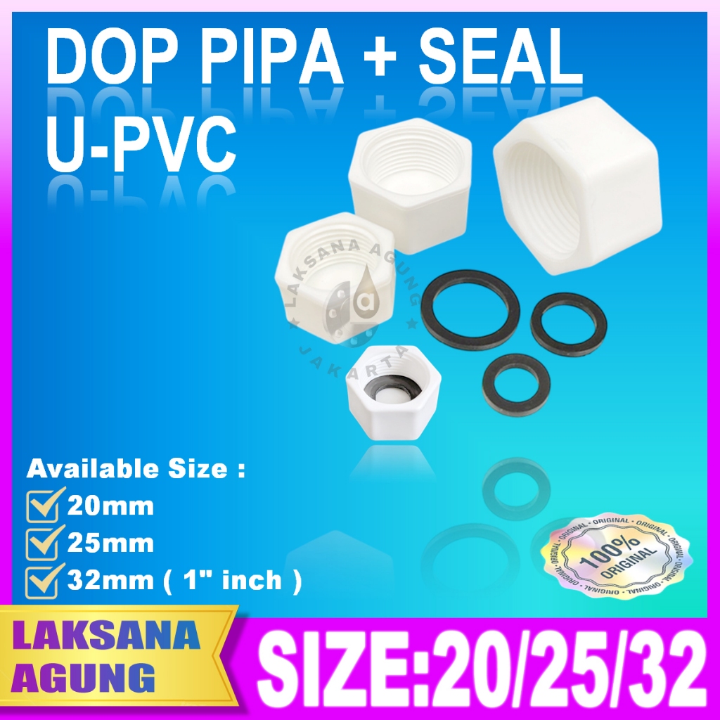 Jual [1"] Dop Pvc 1" inch / 32mm Cap tutup pipa pvc 32mm Hidroponik ...
