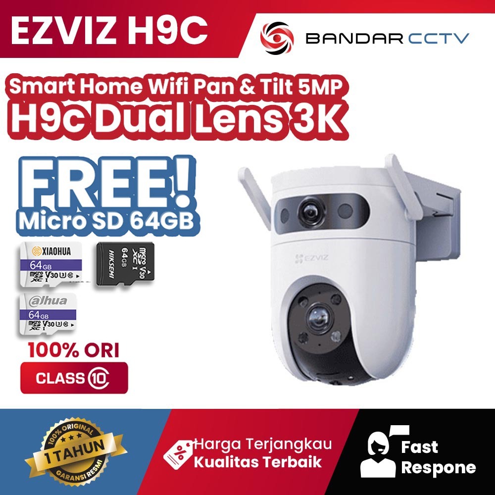 Jual EZVIZ H9c Dual 3K Dual-Lens Pan & Tilt Wi-Fi Camera 5MP | Shopee ...