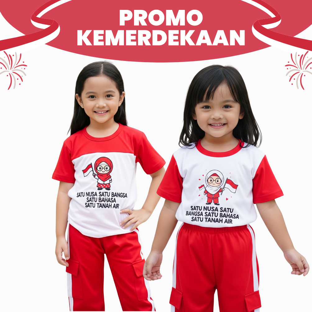 Jual KhalisCloth - Baju Setelan Celana Panjang Merah Putih Anak Perempuan Pertiwi pestipal Lomba ...