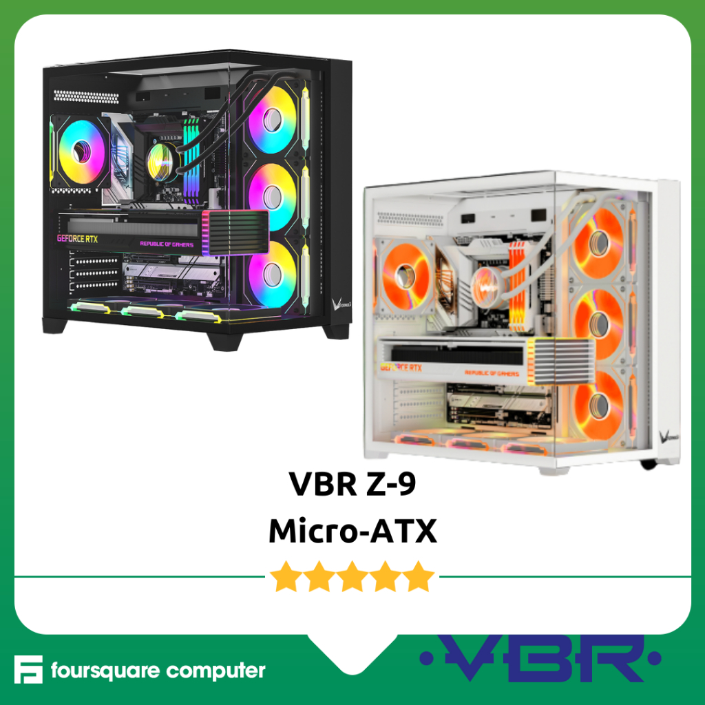 Jual VBR Z9 Dual Chamber Case Black & White | PC Casing M-ATX | CPU ...