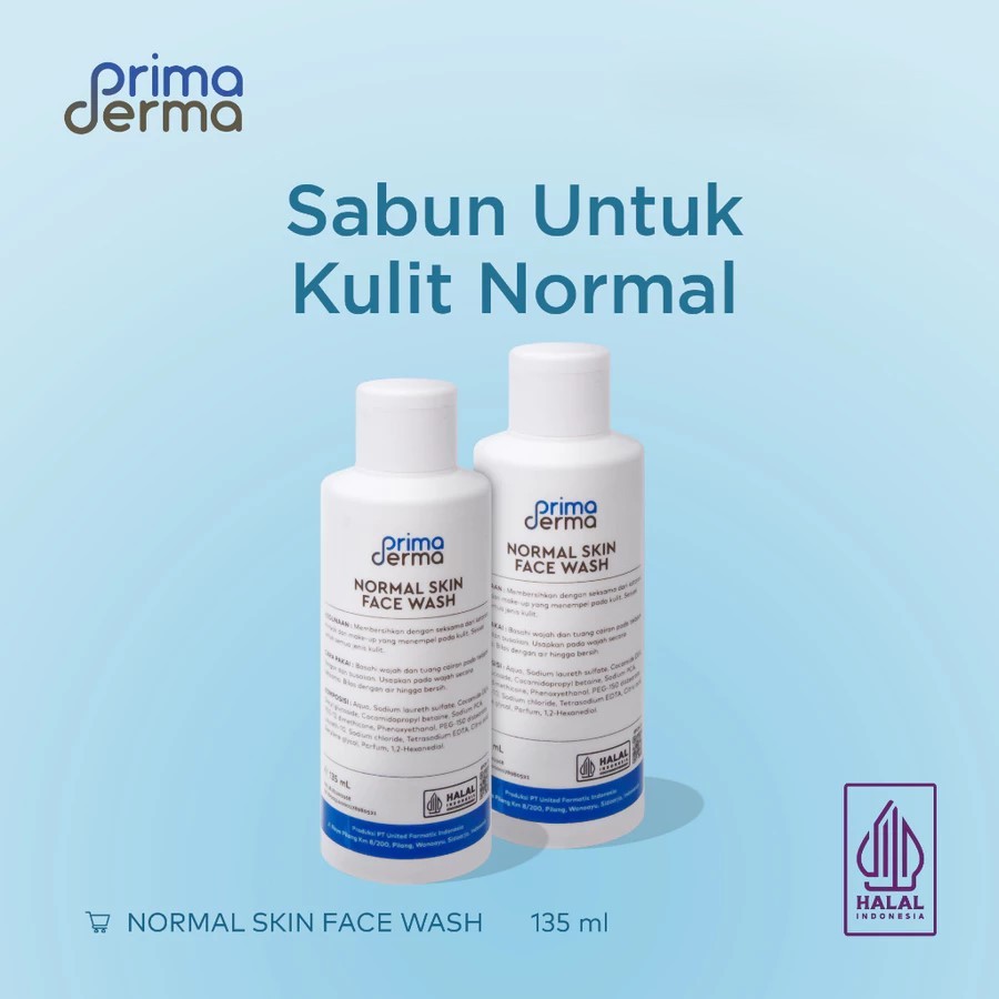 Jual Normal Skin Face Wash / Sabun Kulit Normal PRIMADERMA Original ...