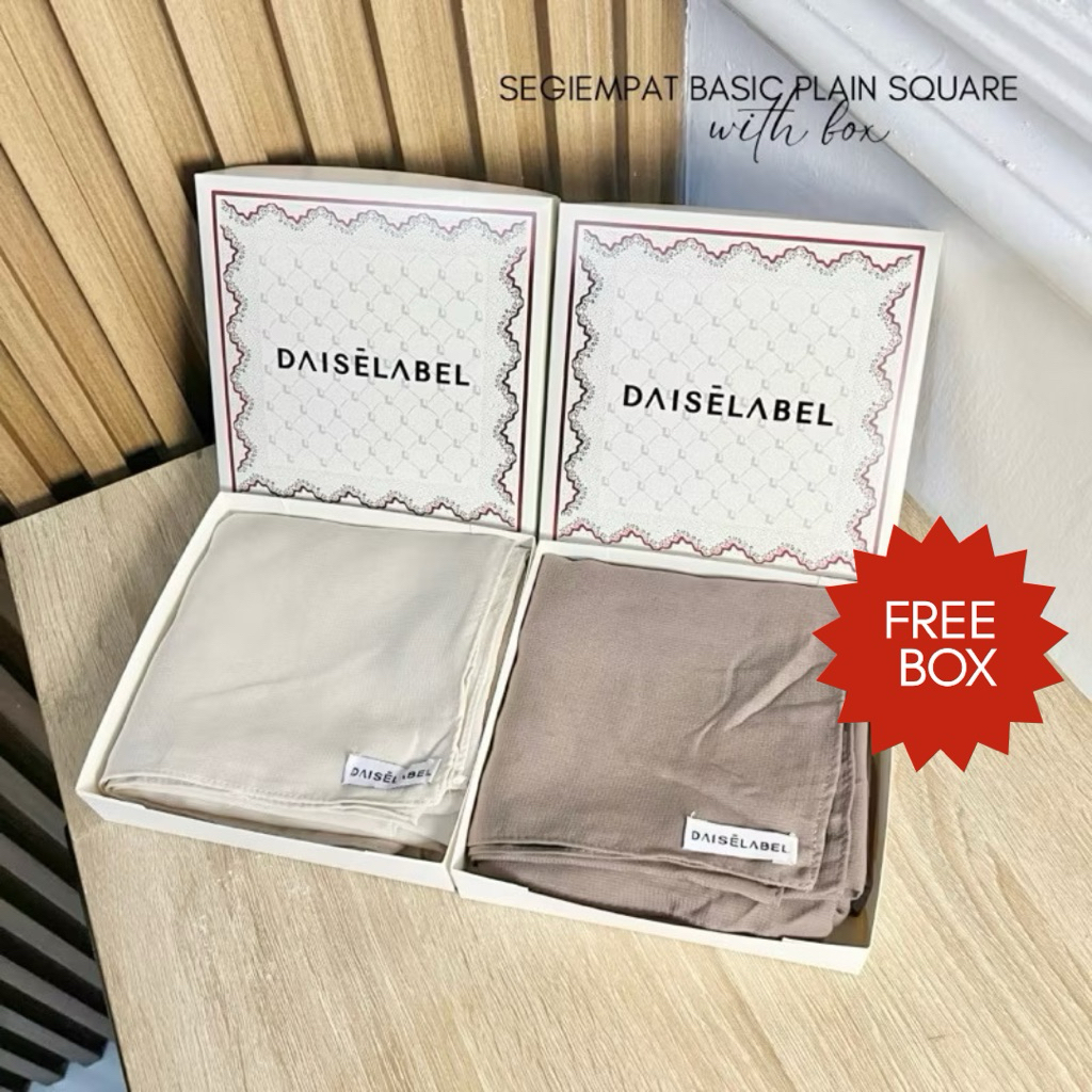 Jual [𝗖𝗟𝗘𝗔𝗥𝗔𝗡𝗖𝗘 𝗦𝗔𝗟𝗘] BASIC PLAIN SQUARE POLLY COTTON BOX/HIJAB POLY ...