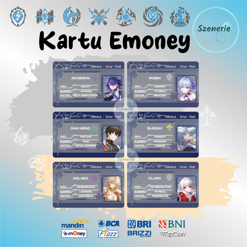 Jual Emoney Custom Honkai Star Rail Sunday Dan Heng Namecard HSR ...