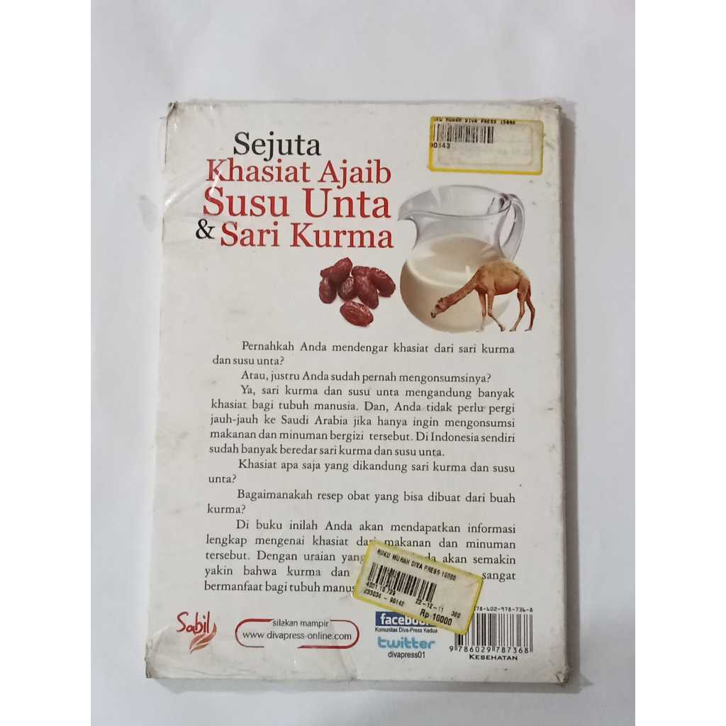 Jual SEJUTA KHASIAT AJAIB SUSU UNTA & SARI KURMA MEMBEDAH SEGALA ...