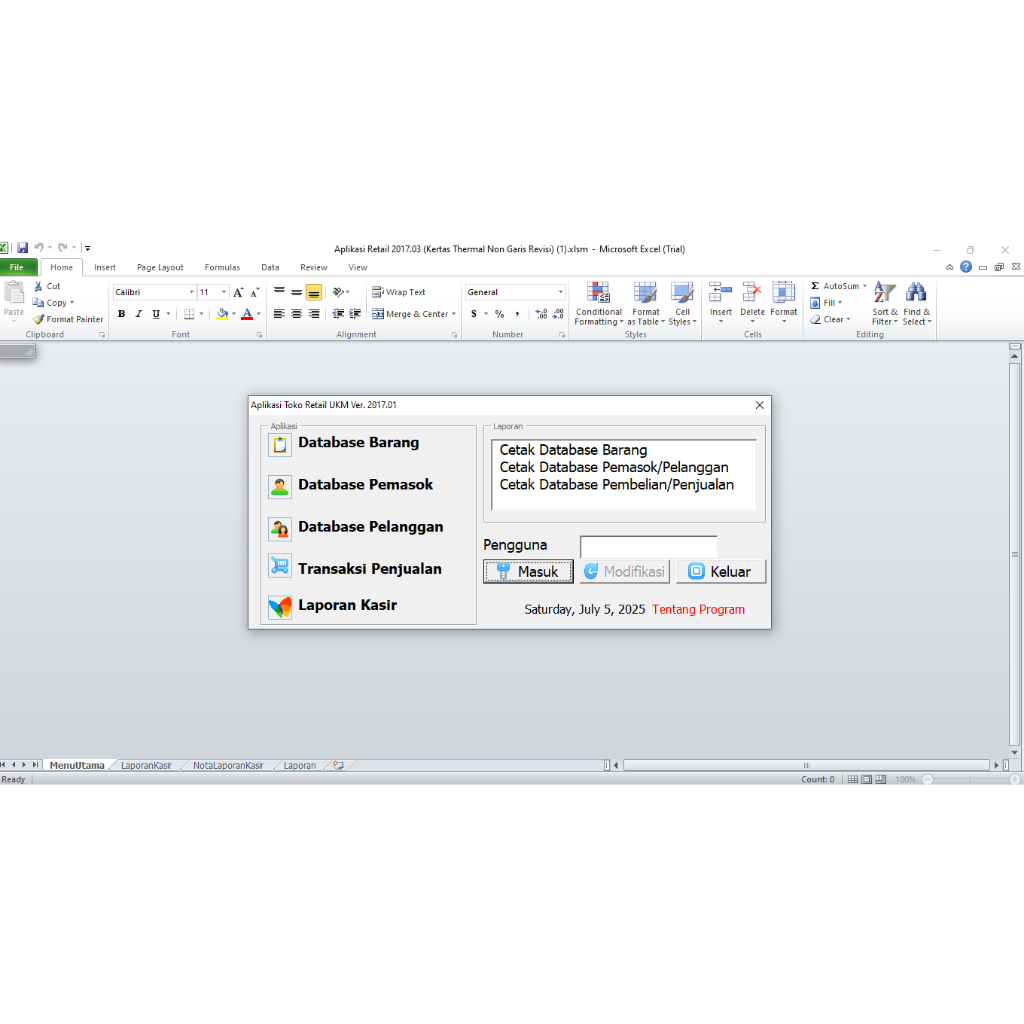 Jual aplikasi excel + source code | Shopee Indonesia