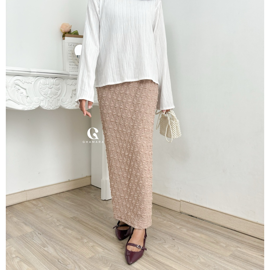 Jual Ghamara • RORA SKIRT | rok knit | Rok span panjang | bawahan ...