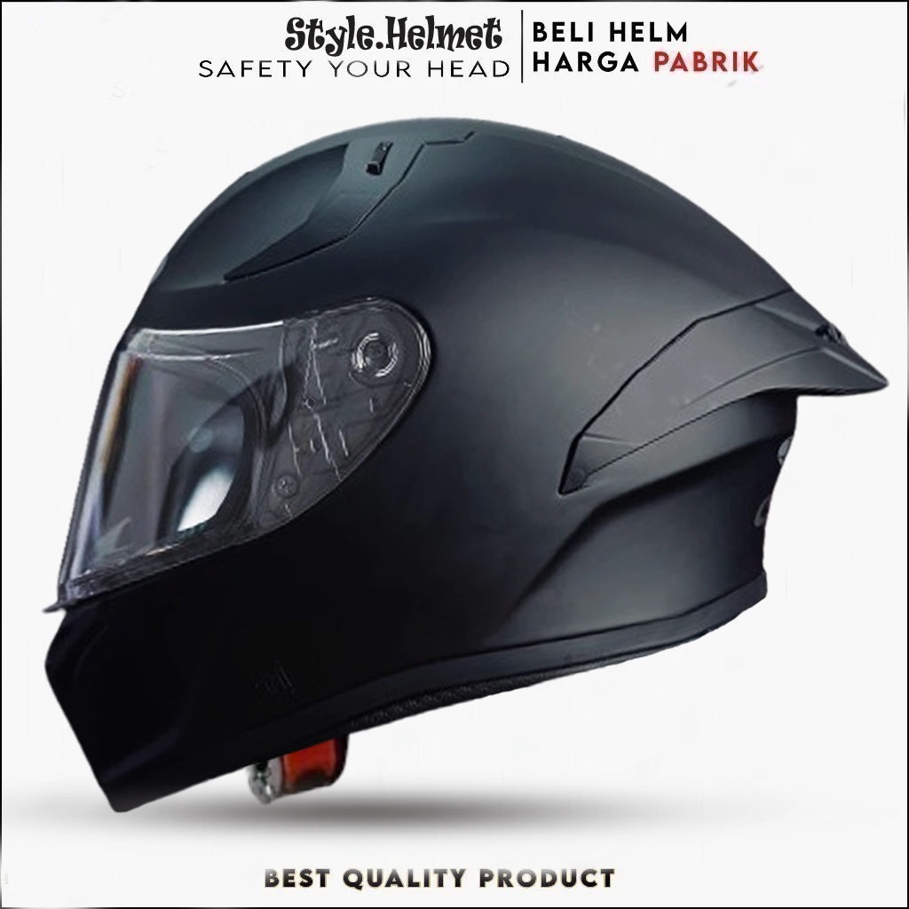 Jual Helm MLA TTC Crypton V2/ Hitam Dof Kaca Red Gold / Helm Full Face ...