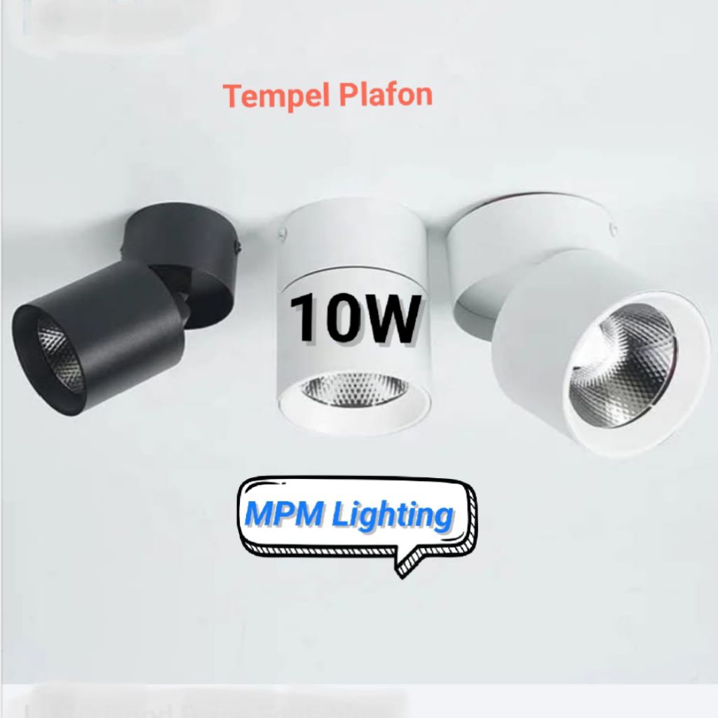 Jual Lampu Spotlight Plafon Adjustable COB 10W 3000K / LED Sorot Tempel ...