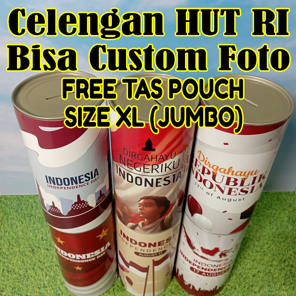 Jual Celengan Kemerdekaan HUT RI Hadiah Lomba 17 Agustusan Free Custom ...