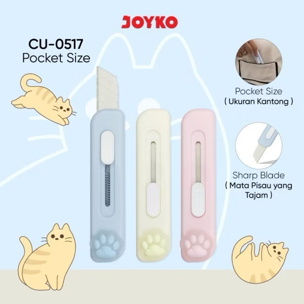 Jual Mini Cutter Pemotong Joyko CU-0517 (1 PCS) - Pisau Pemotong Kecil ...