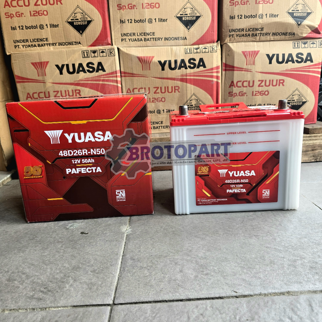 Jual Aki Mobil YUASA N50 48D26R Pafecta Aki basah 12v 50Ah Original ...