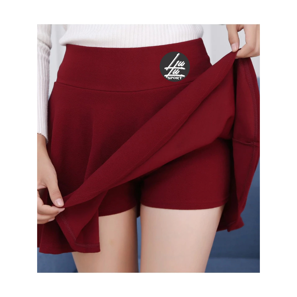 Jual Rok Double Short Polos || Rok Olahraga + Celana || Rok Senam Yoga ...