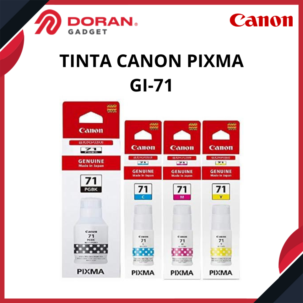Jual Tinta Printer Refill Canon PIXMA GI-71 GI71 - (Black | Cyan ...