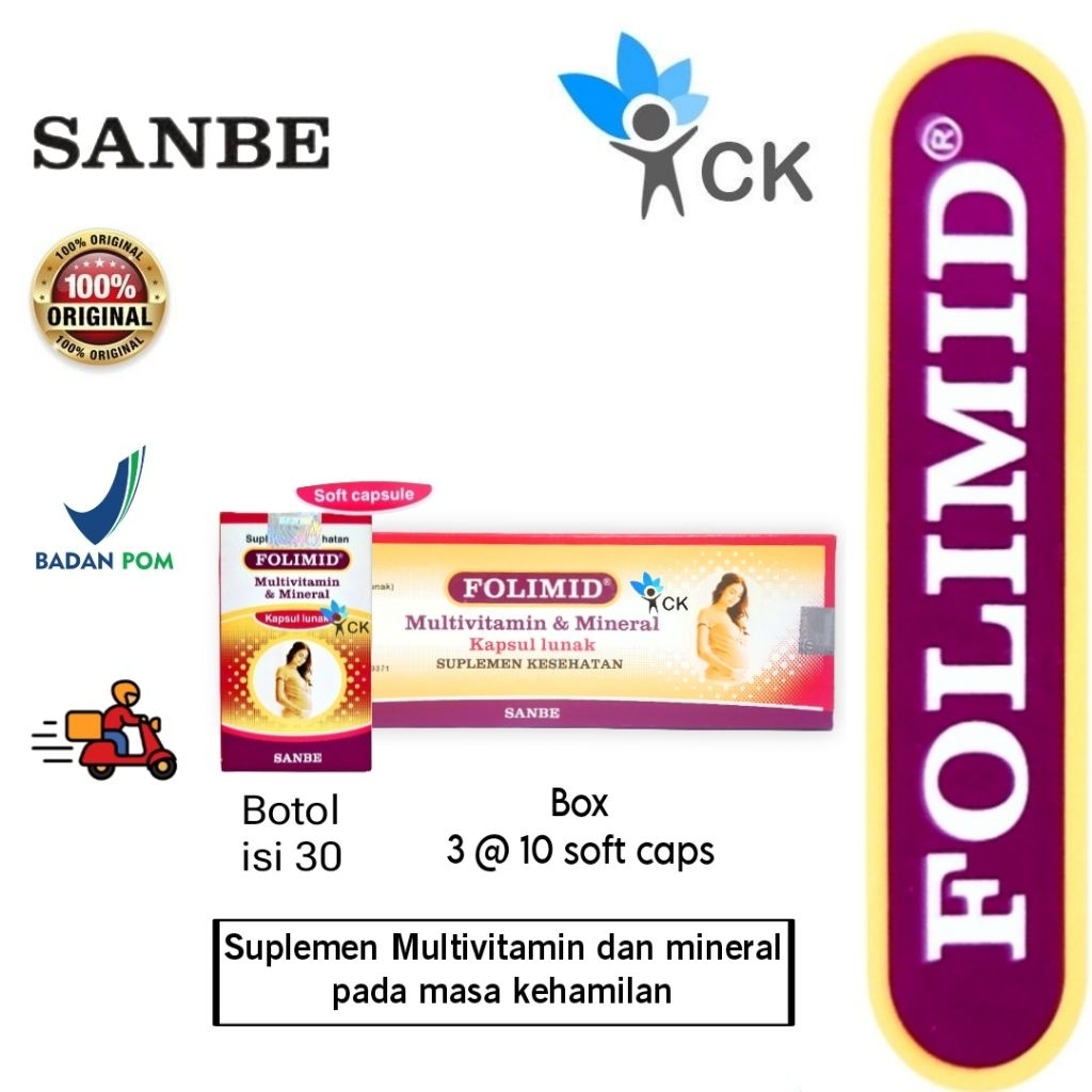 Jual FOLIMID BOX ISI 30 suplemen kehamilan | Shopee Indonesia
