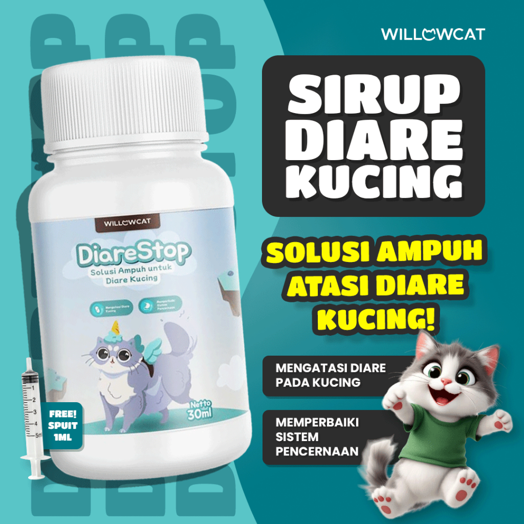 Jual WILLOWCAT - DiareStop Obat Diare Mencret Kucing Ampuh Cegah ...