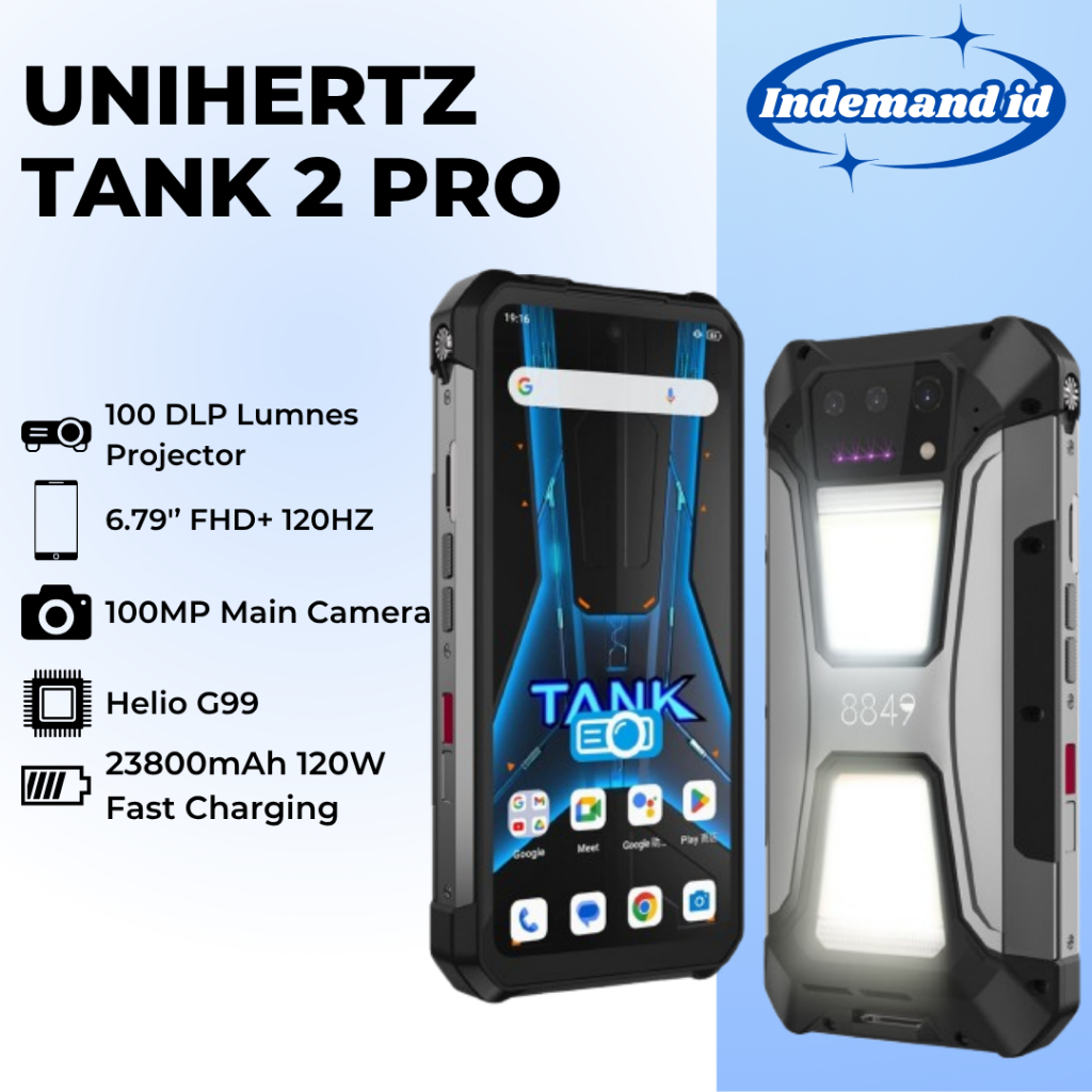 Jual Unihertz Tank 2 Pro With Projector 12GB 512GB Android 14 23800mAh ...