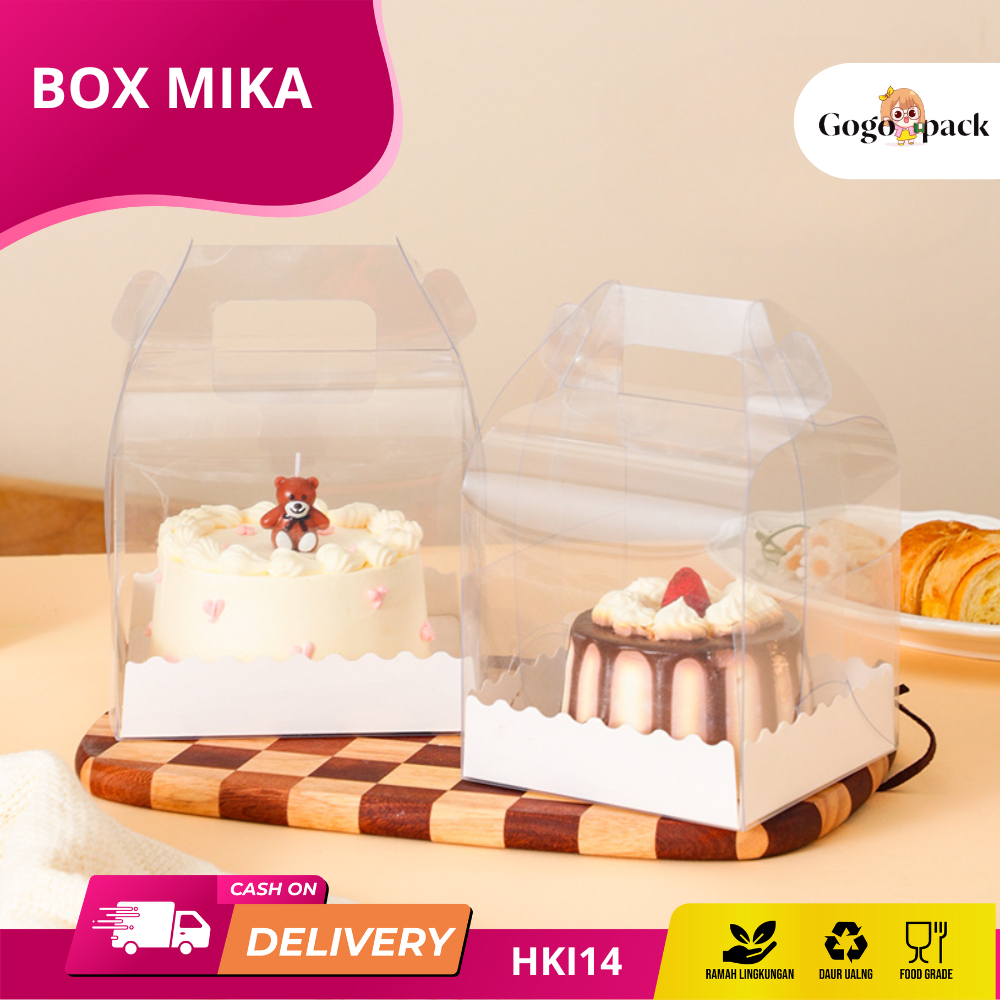 Jual Box mika kotak kue tart transparan tenteng / Gable Box Mika / Box ...