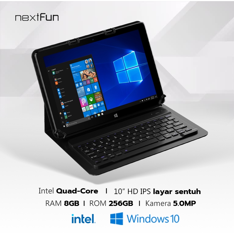 Jual Laptop 10.1" NEXTFUN Tablet Windows 2 in 1 Touchscreen RAM 8GB ROM ...