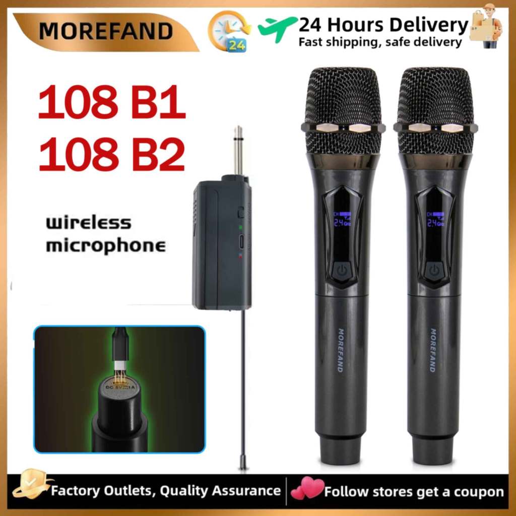 Jual mikrofon Mic Karaoke Microphone Profesional Wireless Double Mic ...