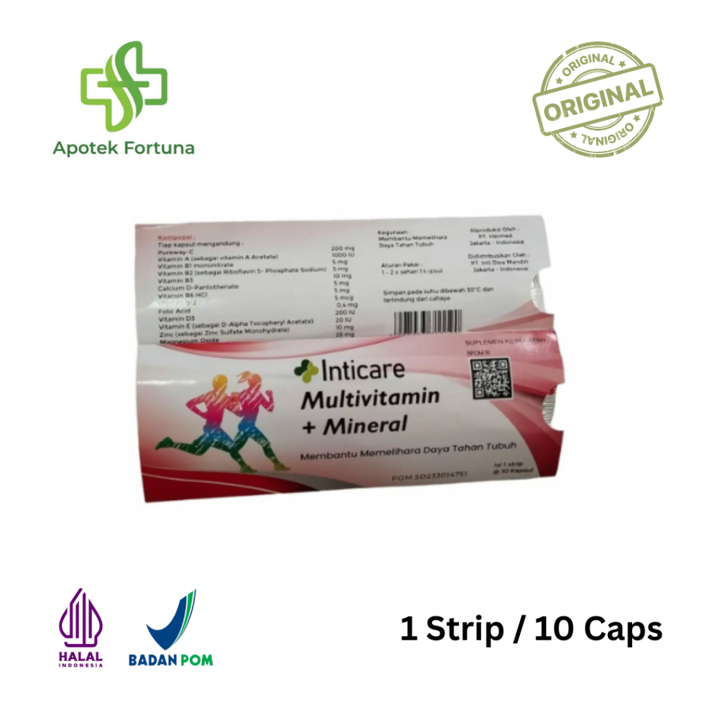 Jual INTICARE MULTIVITAMIN DAN MINERAL 10 KAPLET / Multivitamin dan ...