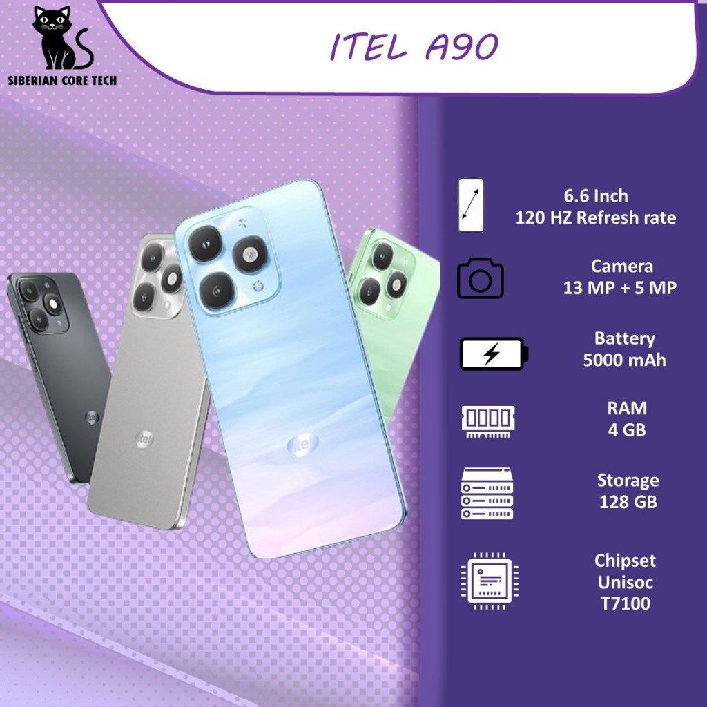 Jual ITEL A90 [4GB 128GB] BLACK/GREEN/BLUE/TITANIUM | GARANSI RESMI ITEL | Shopee Indonesia