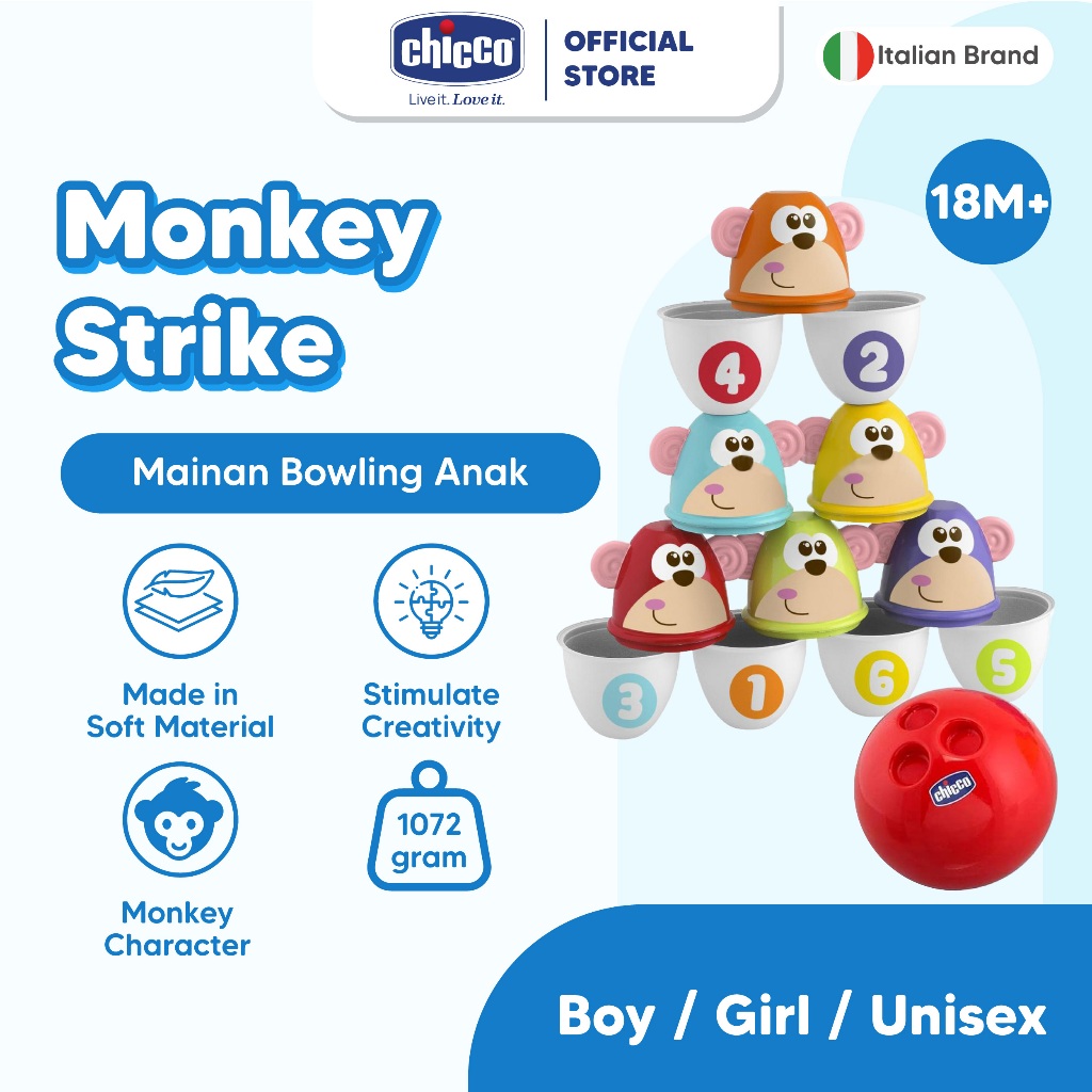 Jual CHICCO Toy Monkey Strike 18M+ / Mainan Olahraga Anak / Mainan ...