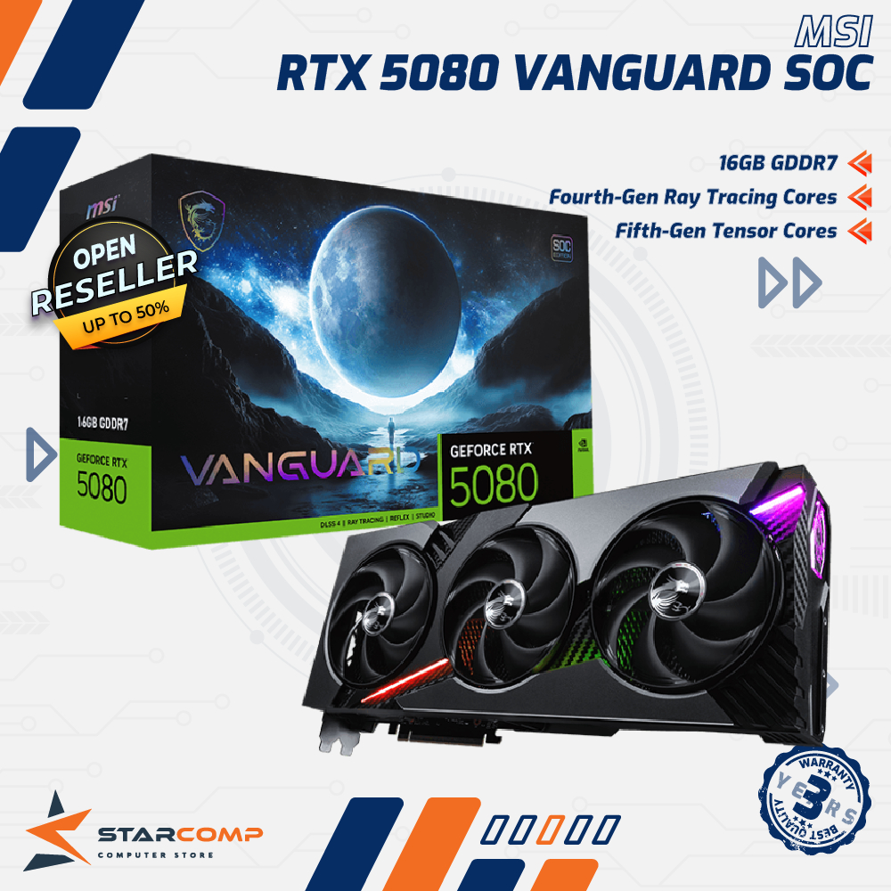 Jual MSI GeForce RTX 5080 16G VANGUARD SOC | Shopee Indonesia