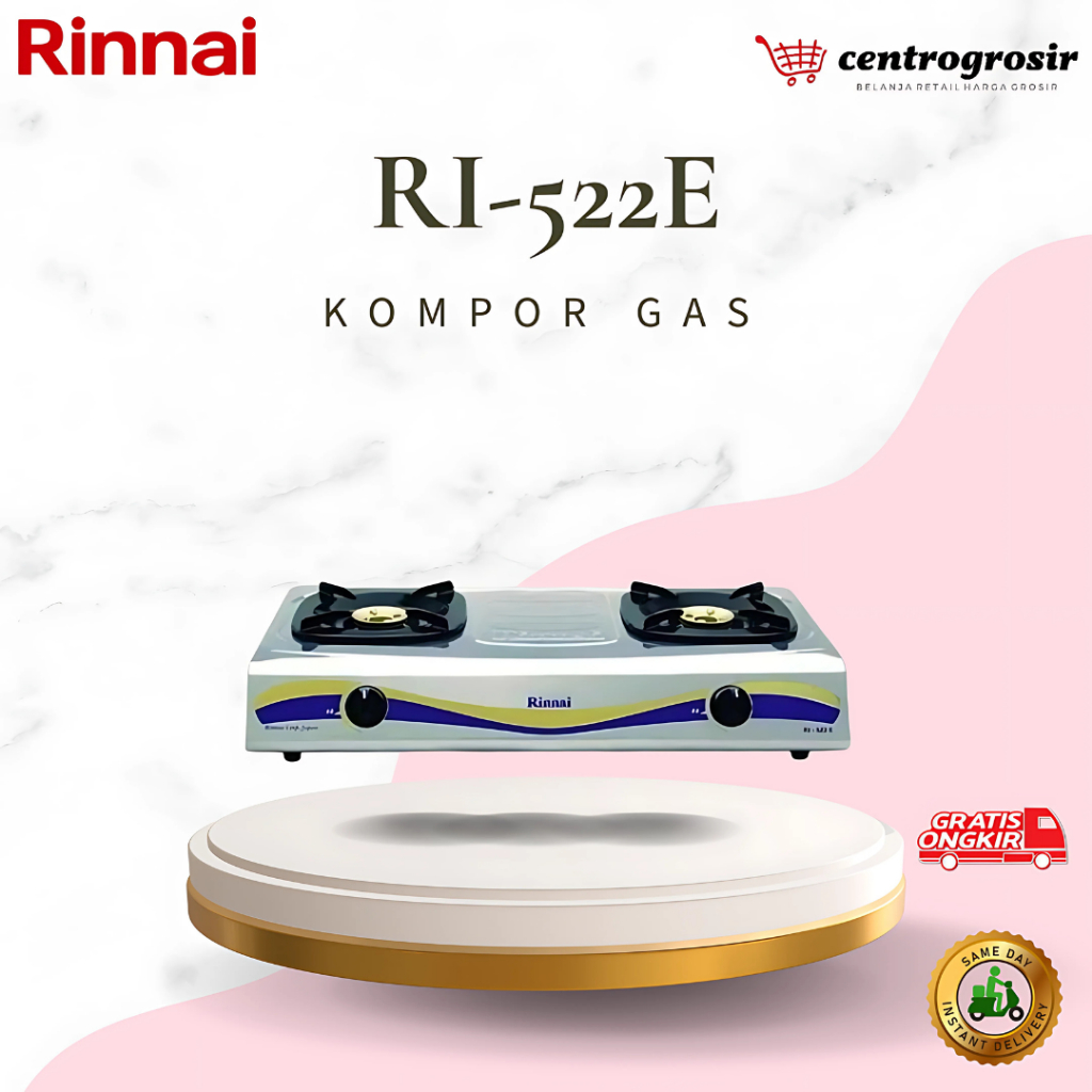 Jual Rinnai RI522E Kompor Gas 2 Tungku Stainless Steel RI-522E | Shopee ...