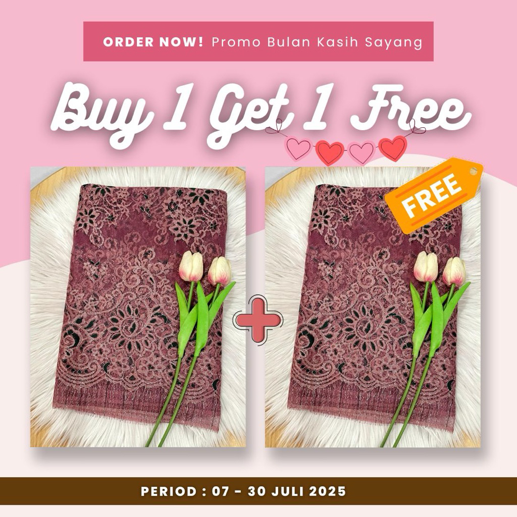 Jual BUNDLING BUY 1 GET 1 - Kain Panel Brukat Semi Prancis 1947 - Grade ...