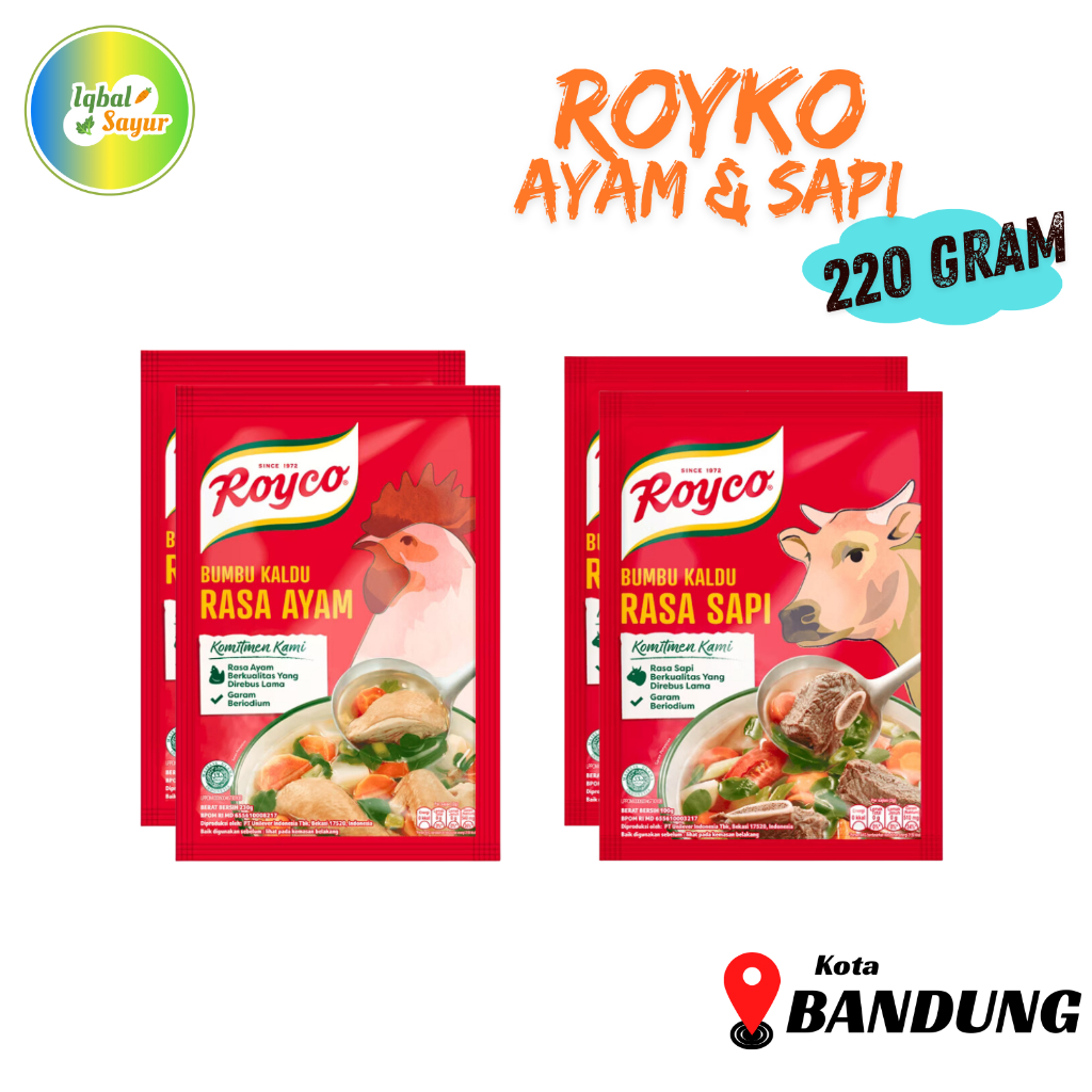 Jual Royco / Royko Bumbu Penyedap Rasa Ayam dan Sapi 220 Gram | Shopee ...
