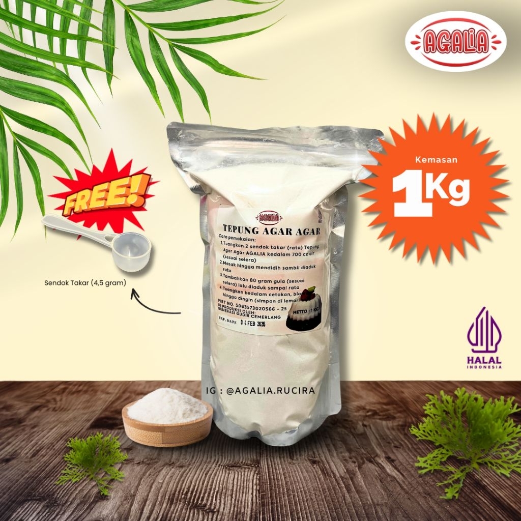 Jual TEPUNG AGAR AGAR PLAIN TAWAR / AGAR POWDER / AGAR BUBUK KILOAN ...