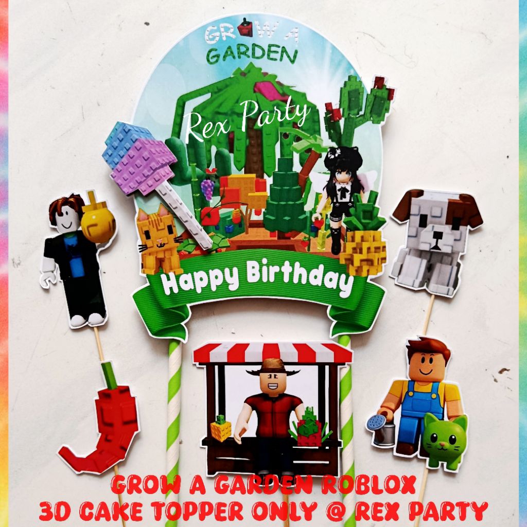 Jual Grow A Garden Cake Topper / Topper 3D Grow A Garden / Grow A ...
