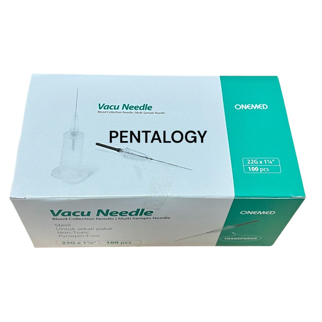 Jual Onemed - Vacu Needle Transparan 22G X 1 1/4" Box Hijau isi 100's ...