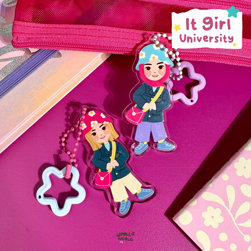 Jual Winkleworld - Gantungan Keychain It Girls University / Gantungan ...