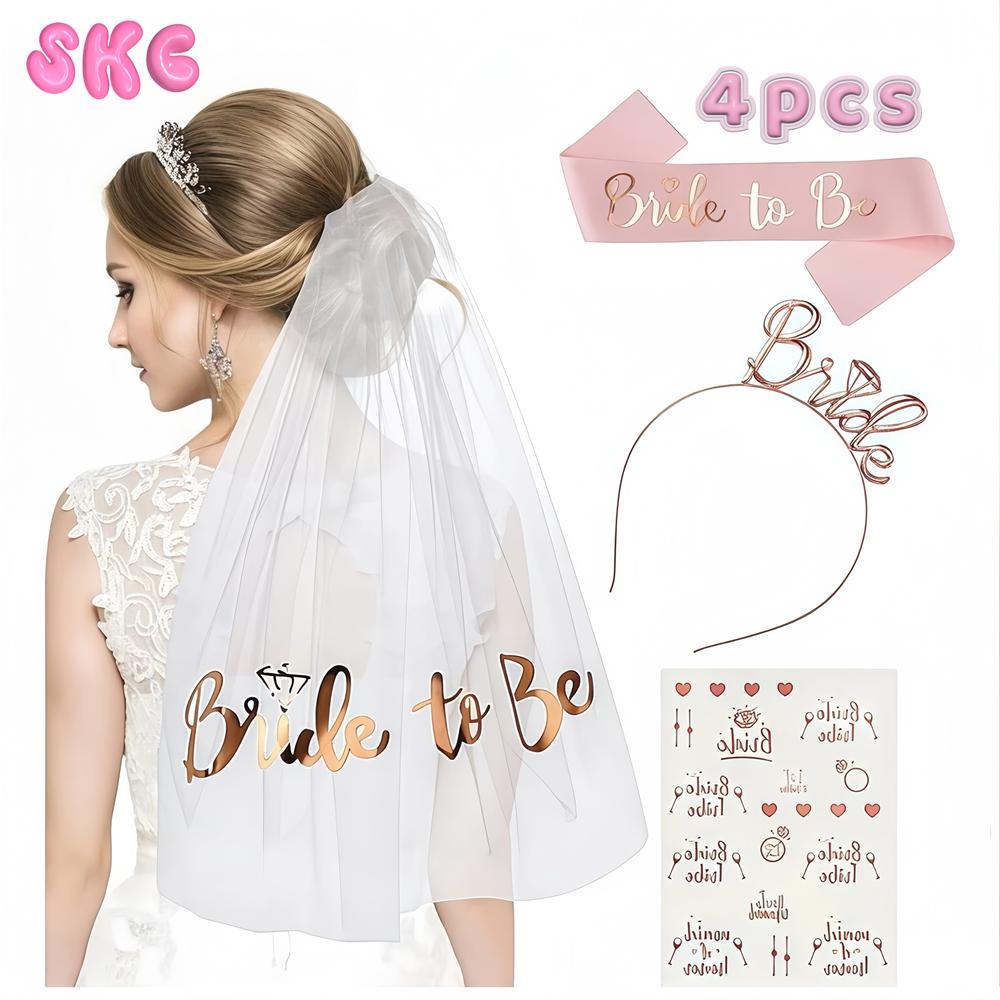 Jual Set Bridal Shower Paket 4 PCS Lengkap Selempang Bride To Be dan ...