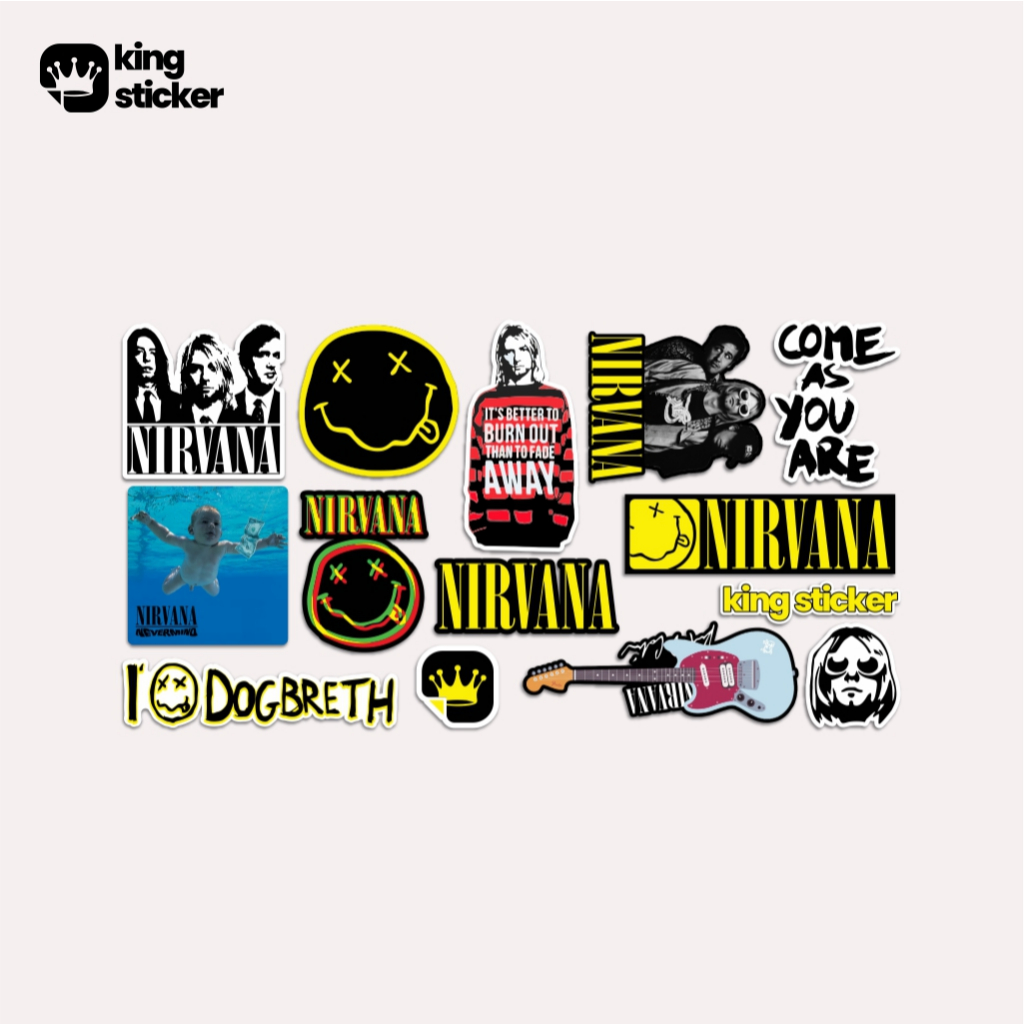 Jual Sticker Pack NIRVANA [12pcs] Laminasi Glosy Die Cutt | Shopee ...