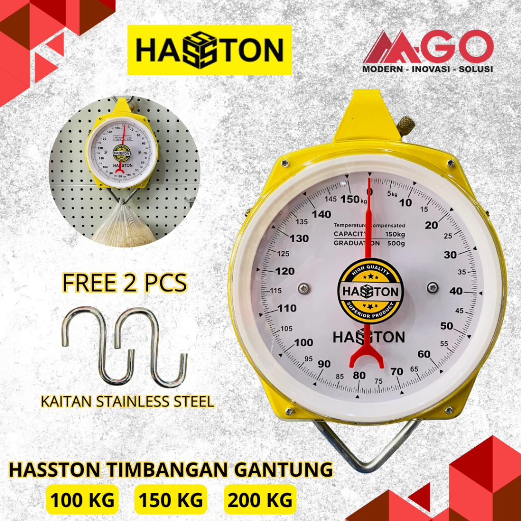 Jual Timbangan Gantung Manual HASSTON 100KG 150KG 200KG – Timbangan ...