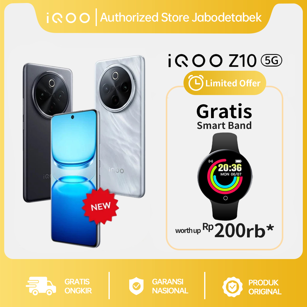 Jual vivo iQOO Z10, 7300mAh + 90Watt, Snapdragon 7s Gen 3, AnTuTu ...