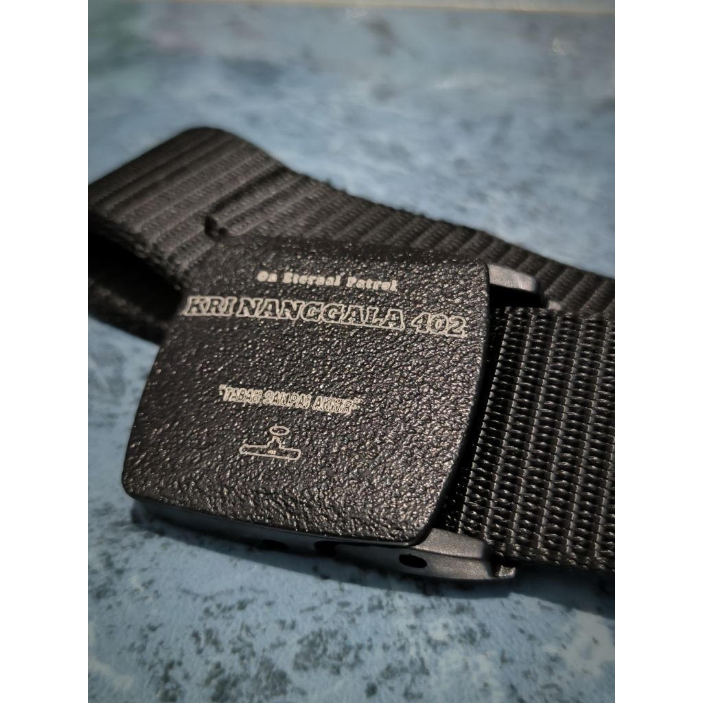 Jual Ikat pinggang Sabuk hitam TNI AL KRI nanggala 402 - kopel sabuk ...