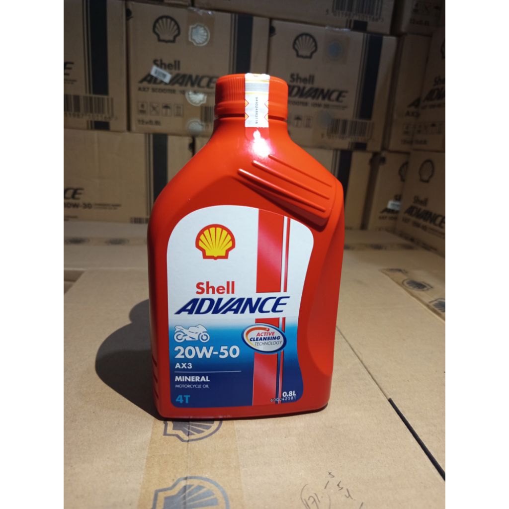 Jual OLI SHELL ADVANCE 4T AX3 20W-50 (0,8 L) | OLI MESIN MOTOR MANUAL ...