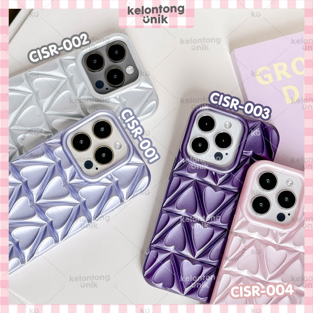Jual KELONTONG UNIK | 3D Rhombus Hearts Case - Softcase/ Casing HP for ...