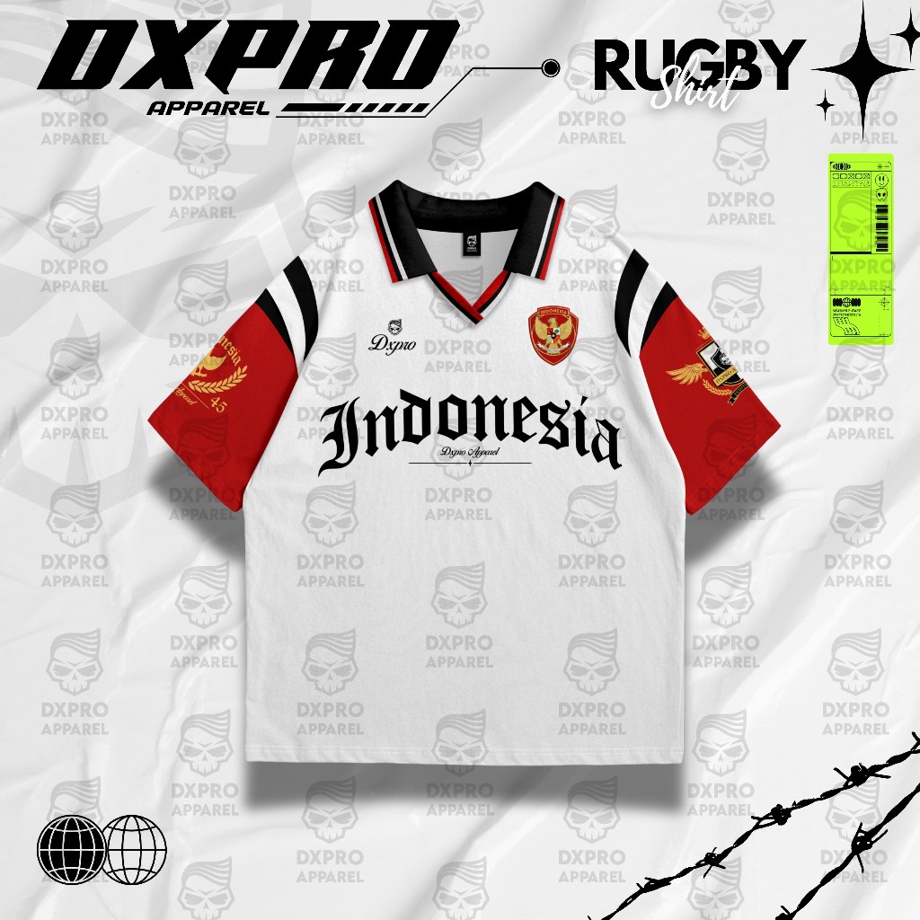 Jual RUGBY SHIRT DXPRO SPESIAL KEMERDEKAAN INDONESIA-Bahan Heavy Weight ...