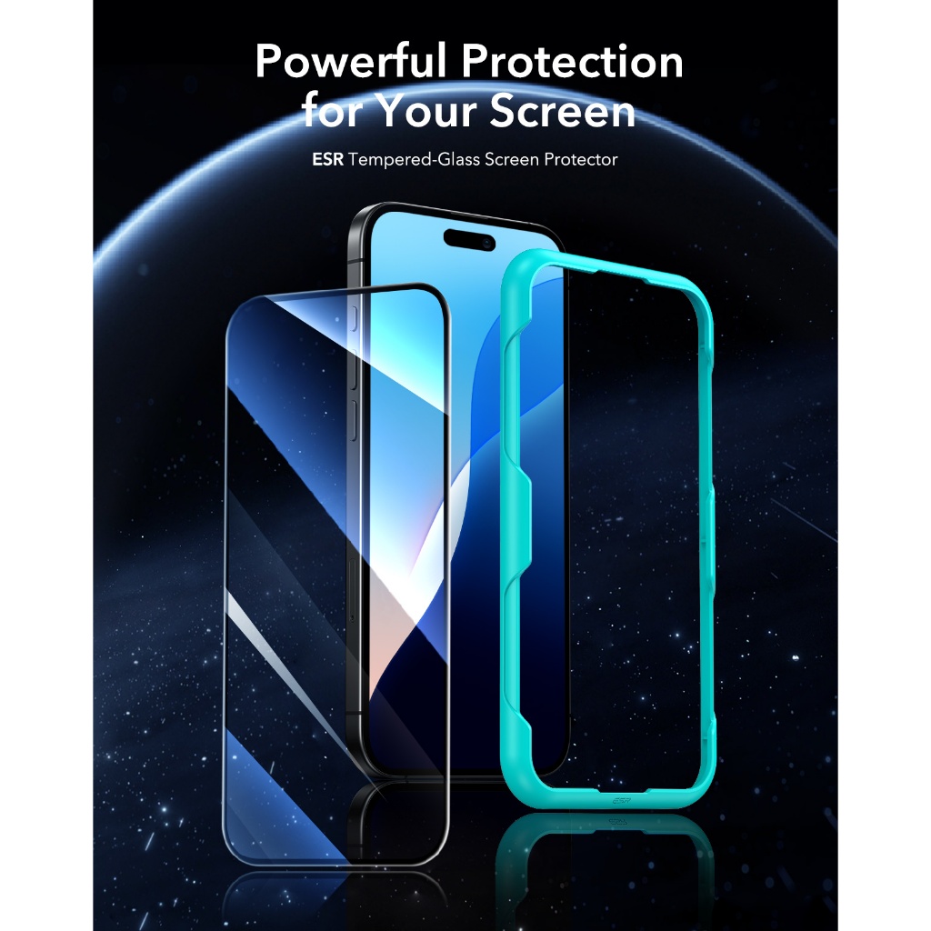 Jual ESR Tempered Glass Screen Protector Black Edge iPhone 15 16 Plus ...
