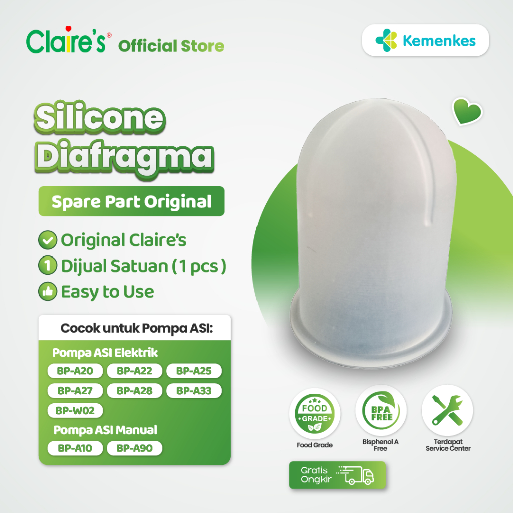 Jual Silicone Diafragma/ Membran / Spare Part Pompa Asi Original Claire ...