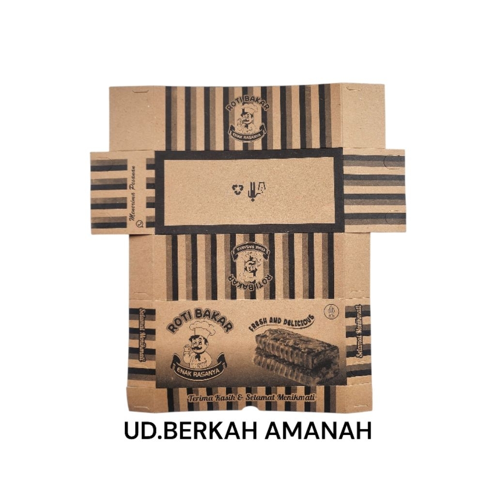 Jual KEMASAN KARDUS ROTI BAKAR/KERTAS ROTI BAKAR/BUNGKUS ROTI BAKAR ...