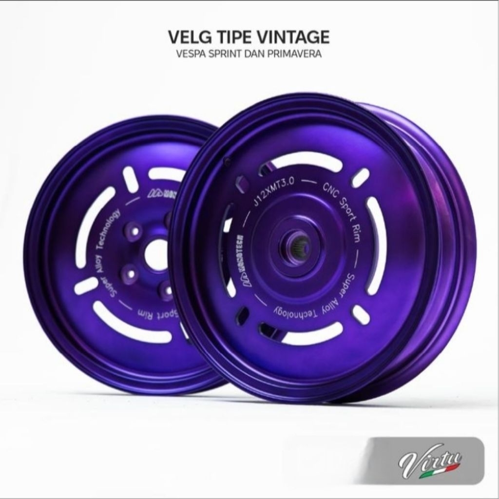 Jual Velg 12 Inch Tipe Vintage VIRTU Color Vespa Sprint Primavera ...