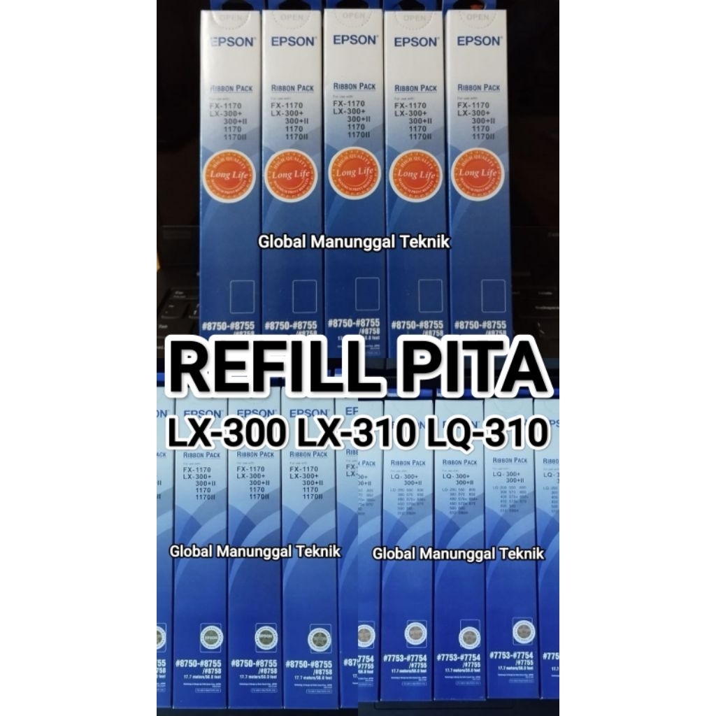 Jual Pita Refill Epson LX-310 LQ-310 LX-300 LX300 / Pita Refill Ribbon ...